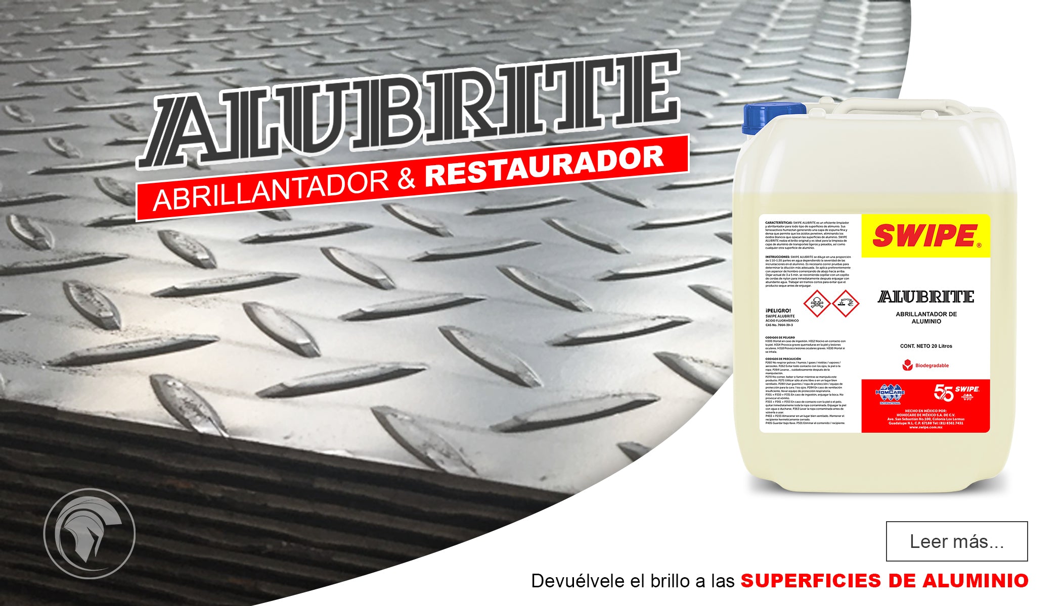 El abrillantador de aluminio más efectivo: Alubrite de SWIPE®
